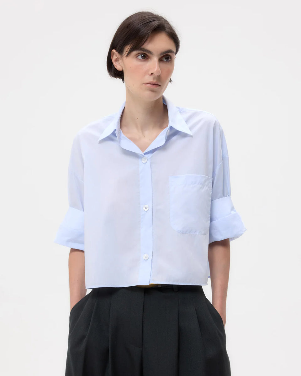 Next Ex in Cotton Shirting / Baby Blue – seren